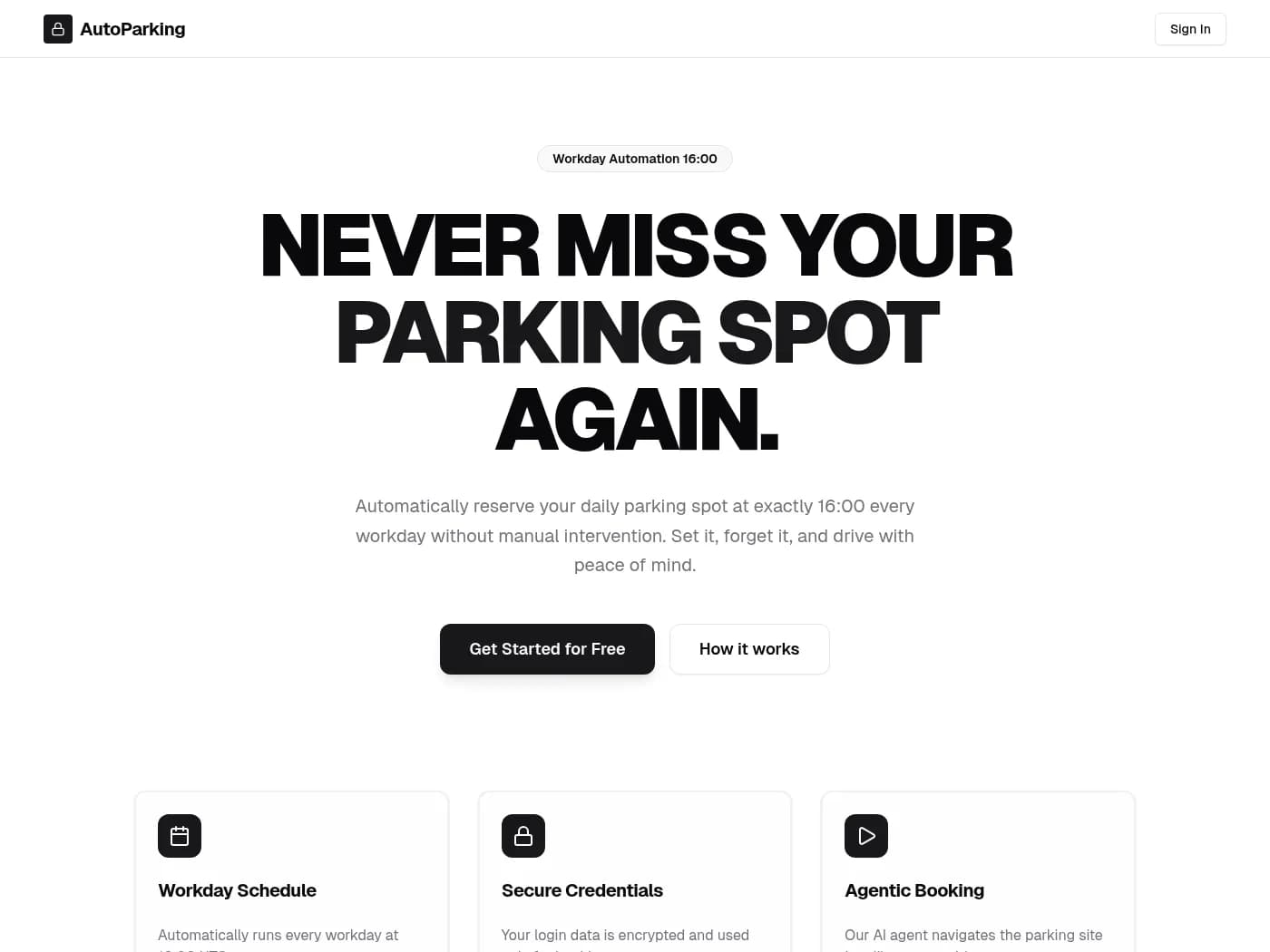 Auto Parking Booker