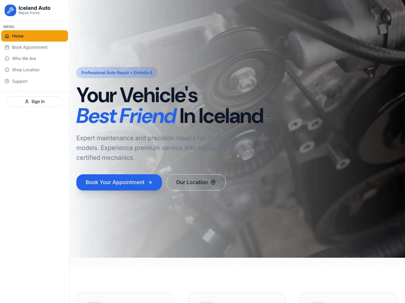 Iceland Auto Repair Portal