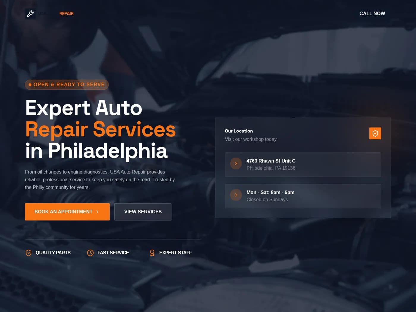 USA Auto Repair Webpage