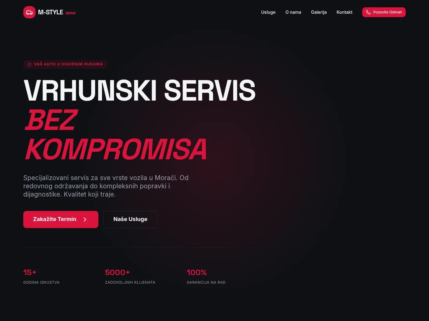 Vitrina za Servis