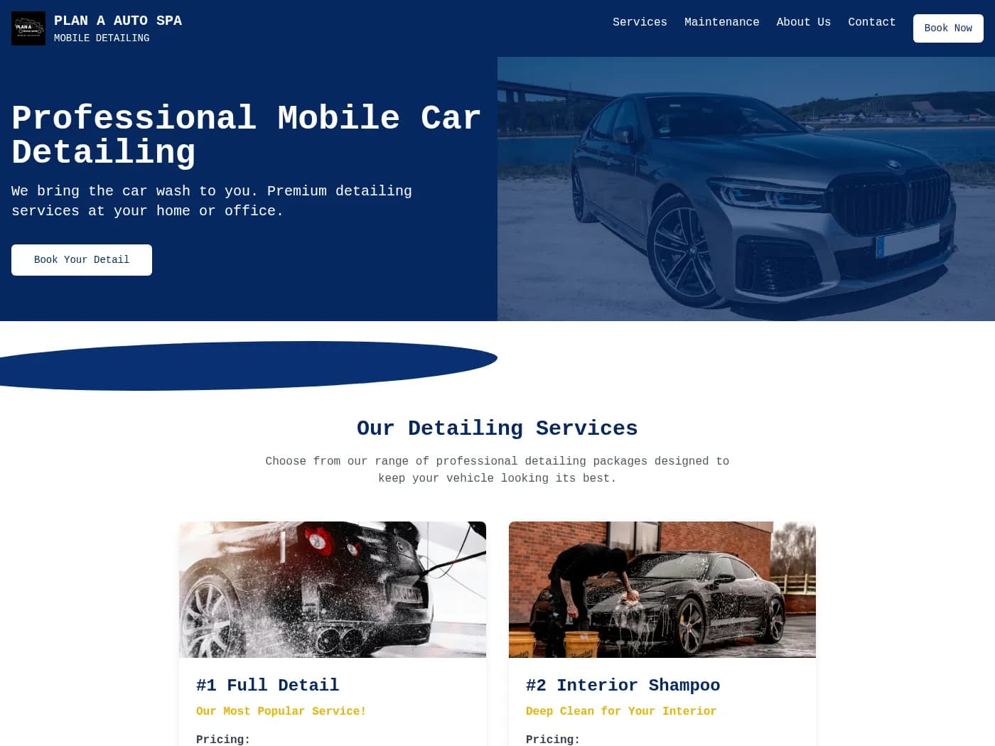 Plan A Auto Spa