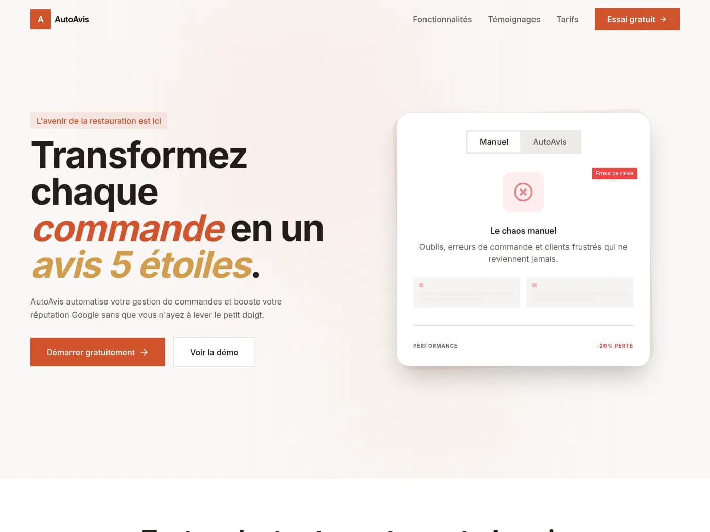 AutoAvis Landing Page