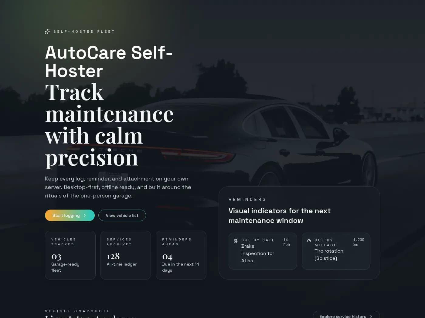 AutoCare Self-Hoster