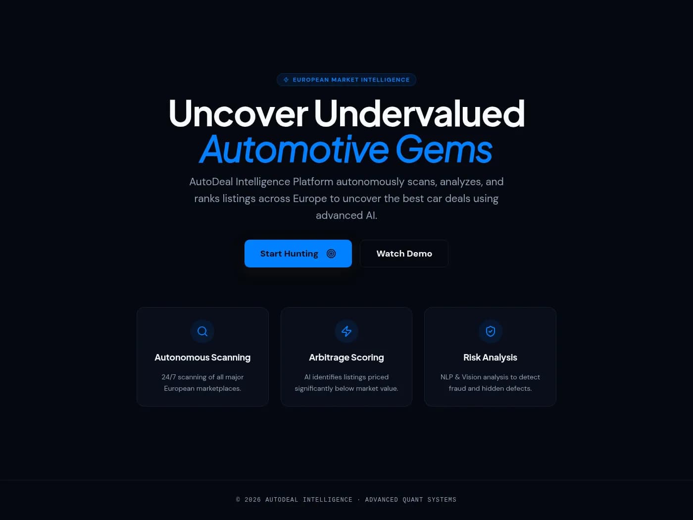 AutoDeal Intelligence Platform