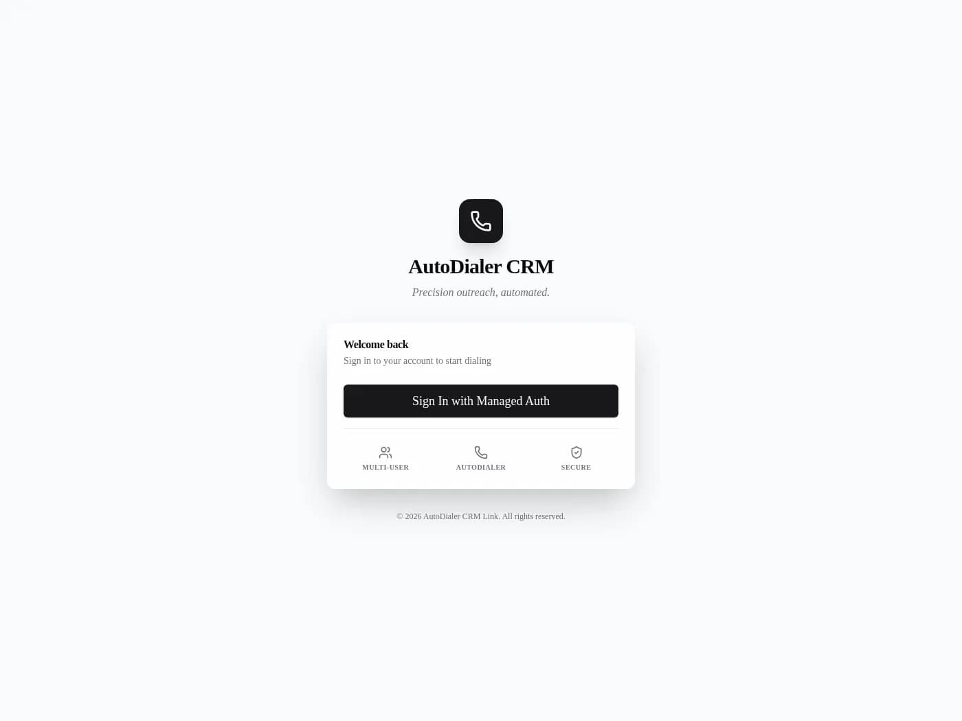 AutoDialer CRM Link