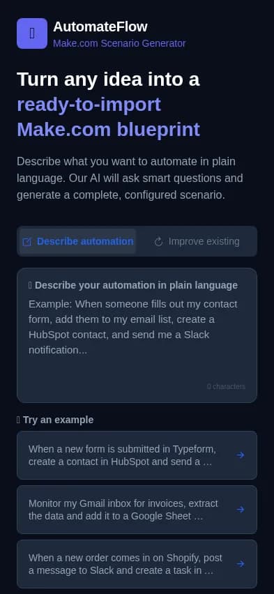 AutomateFlow Generator