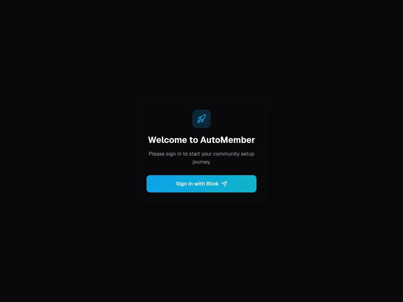 AutoMember Onboarding Page