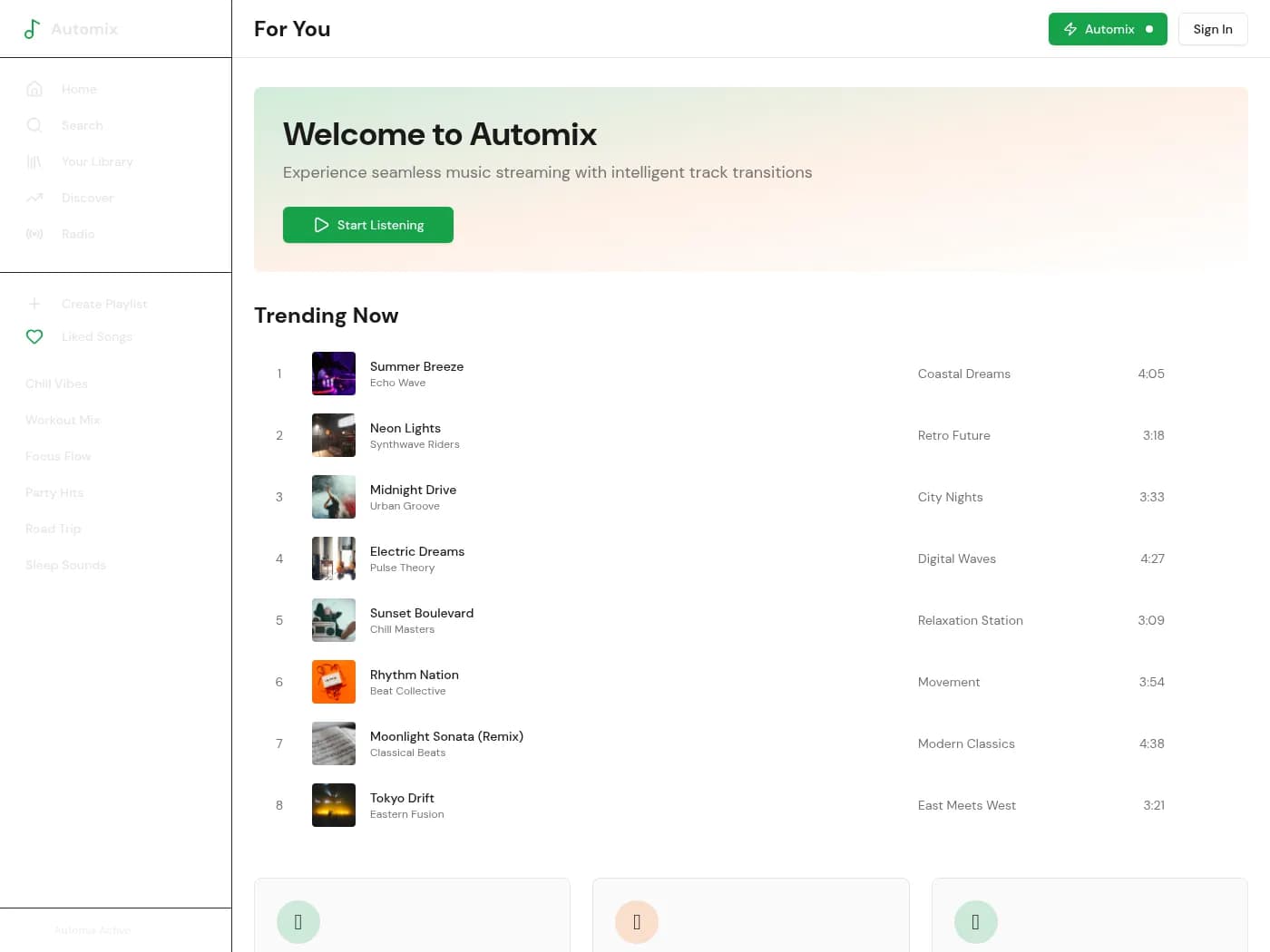 Automix Music Platform