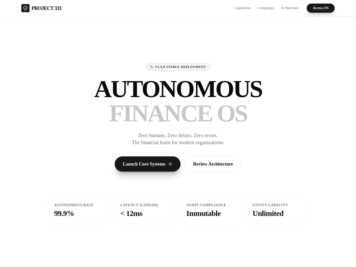 Autonomous Finance OS