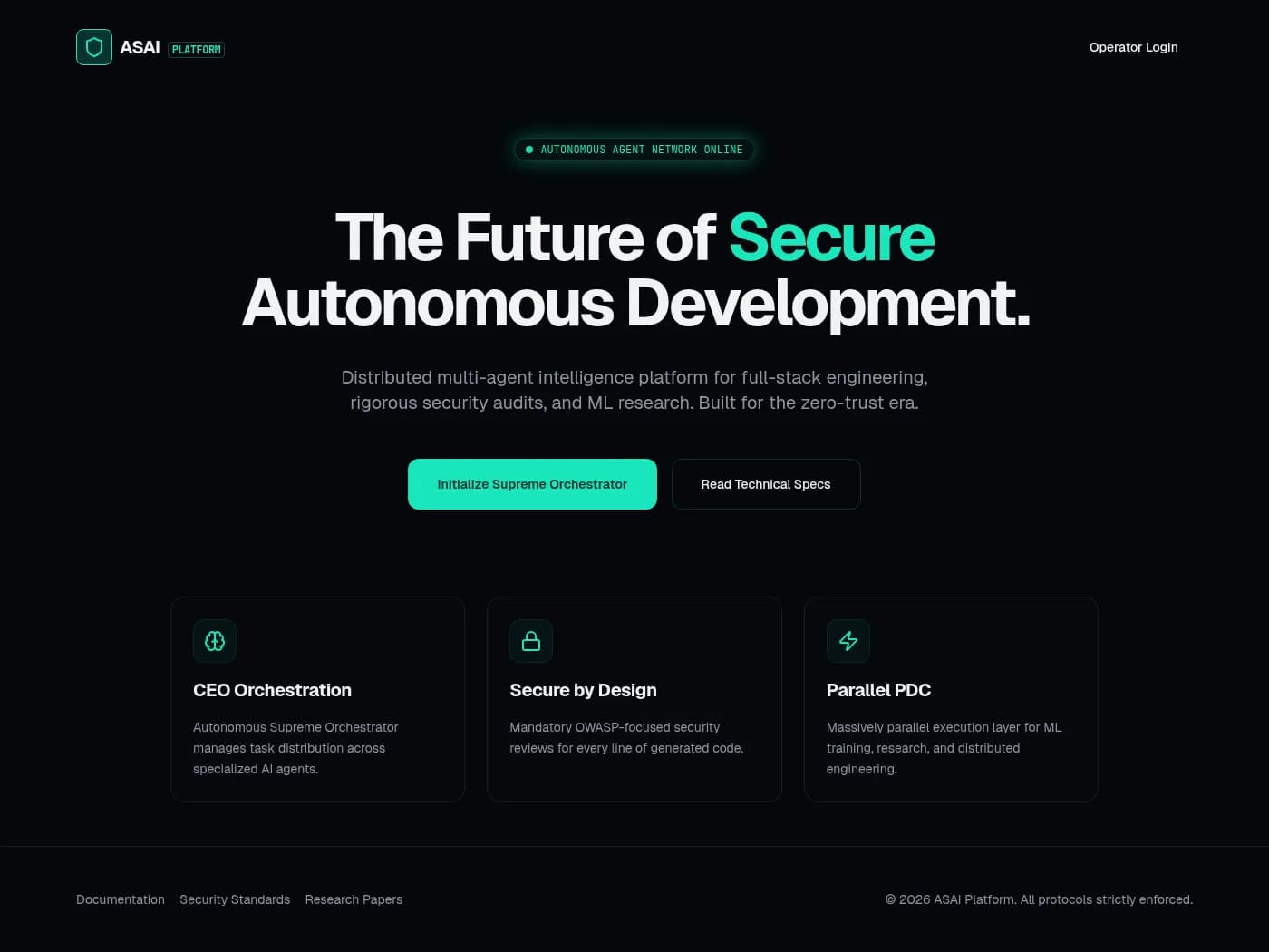 Autonomous Secure AI Platform
