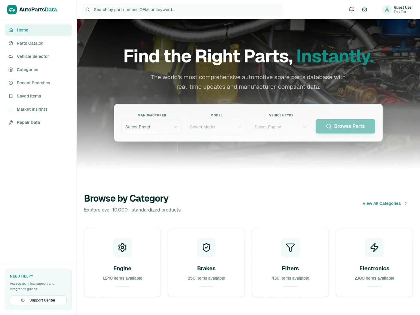 AutoParts Data Portal