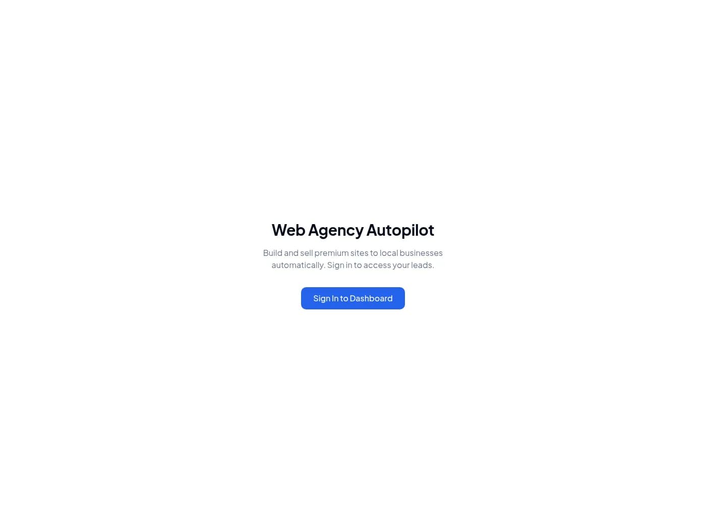 Web Agency Autopilot AI