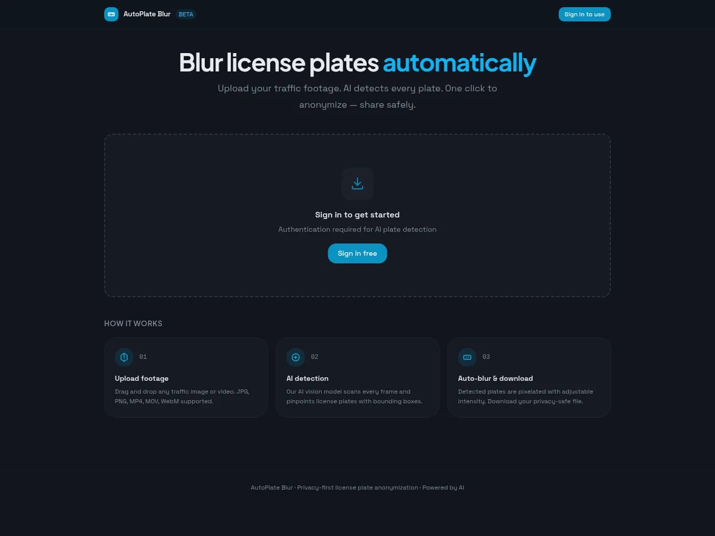 AutoPlate Blur