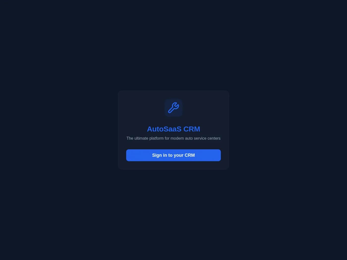 AutoSaaS CRM Platform