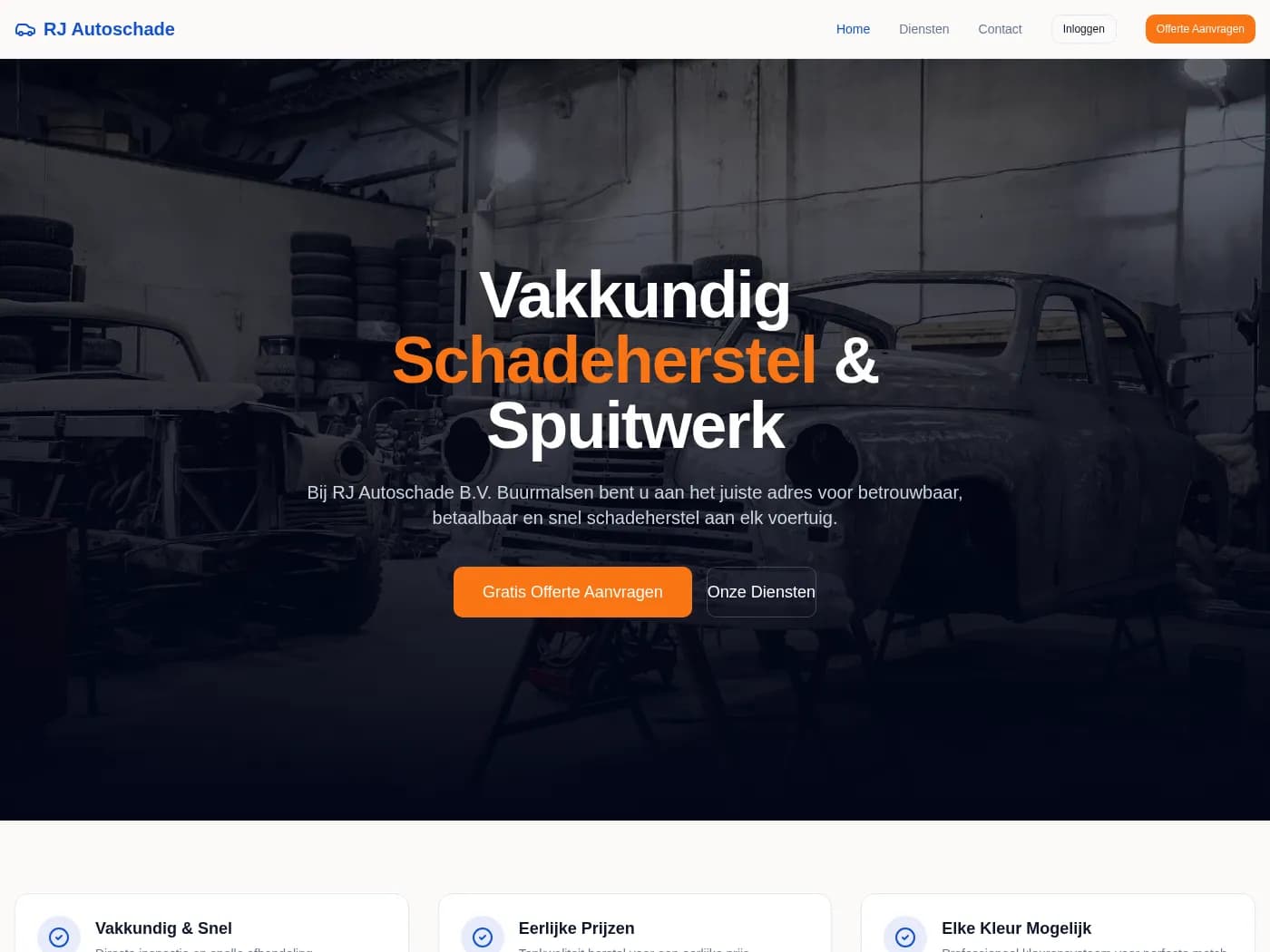 RJ Autoschade Web Portal
