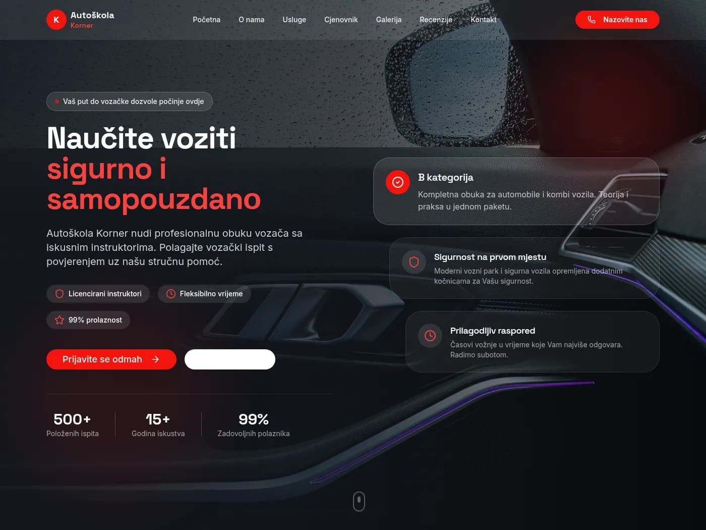 Autoškola Korner Web