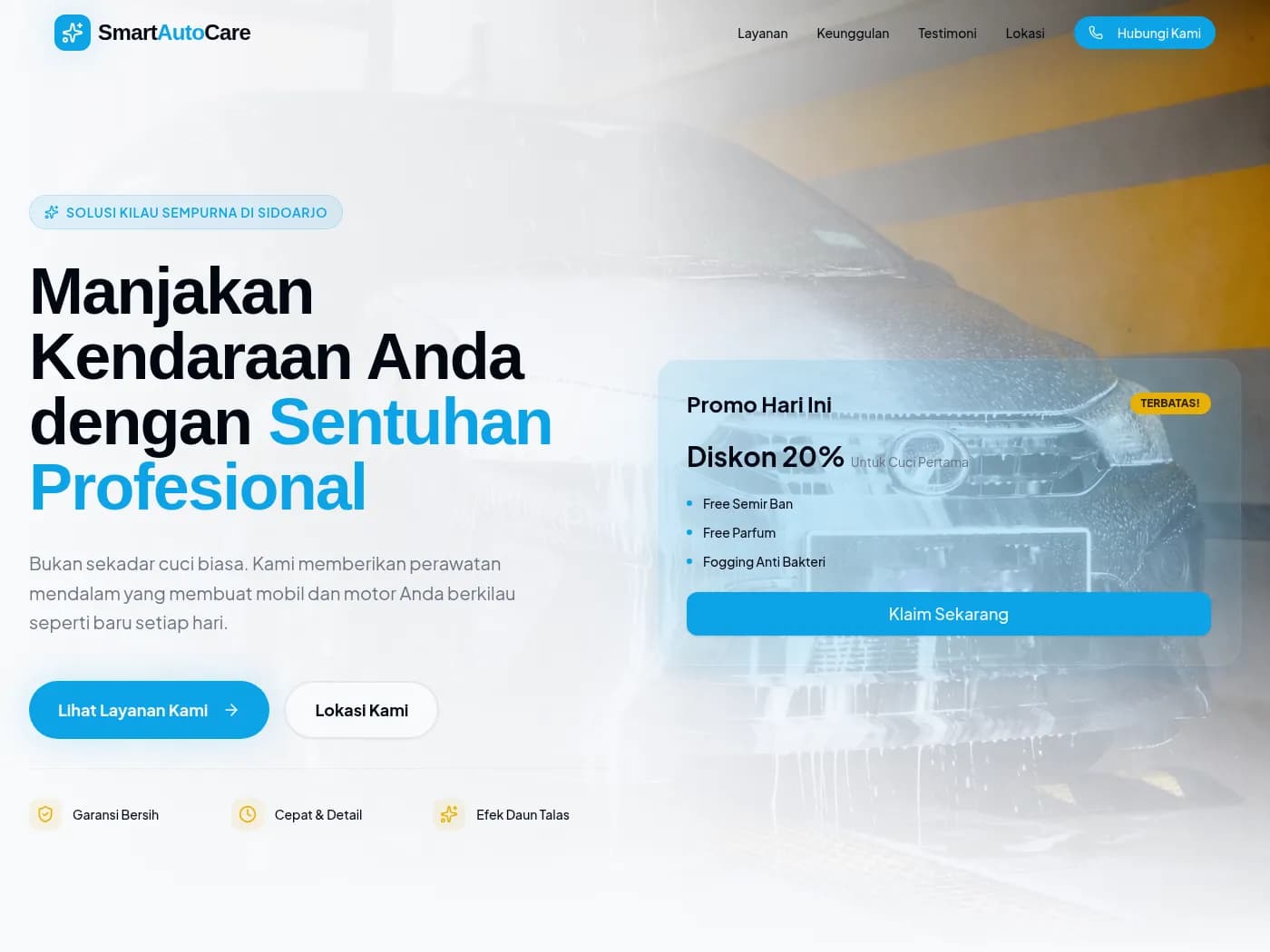 AutoShine Landing Page