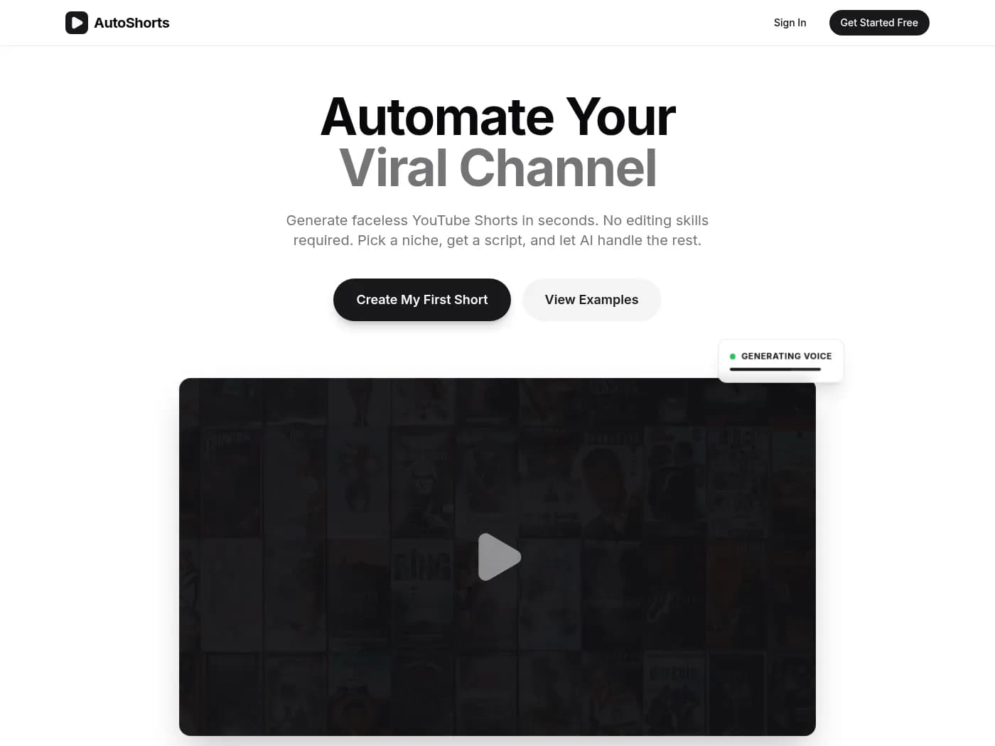 AutoShorts Free Clone
