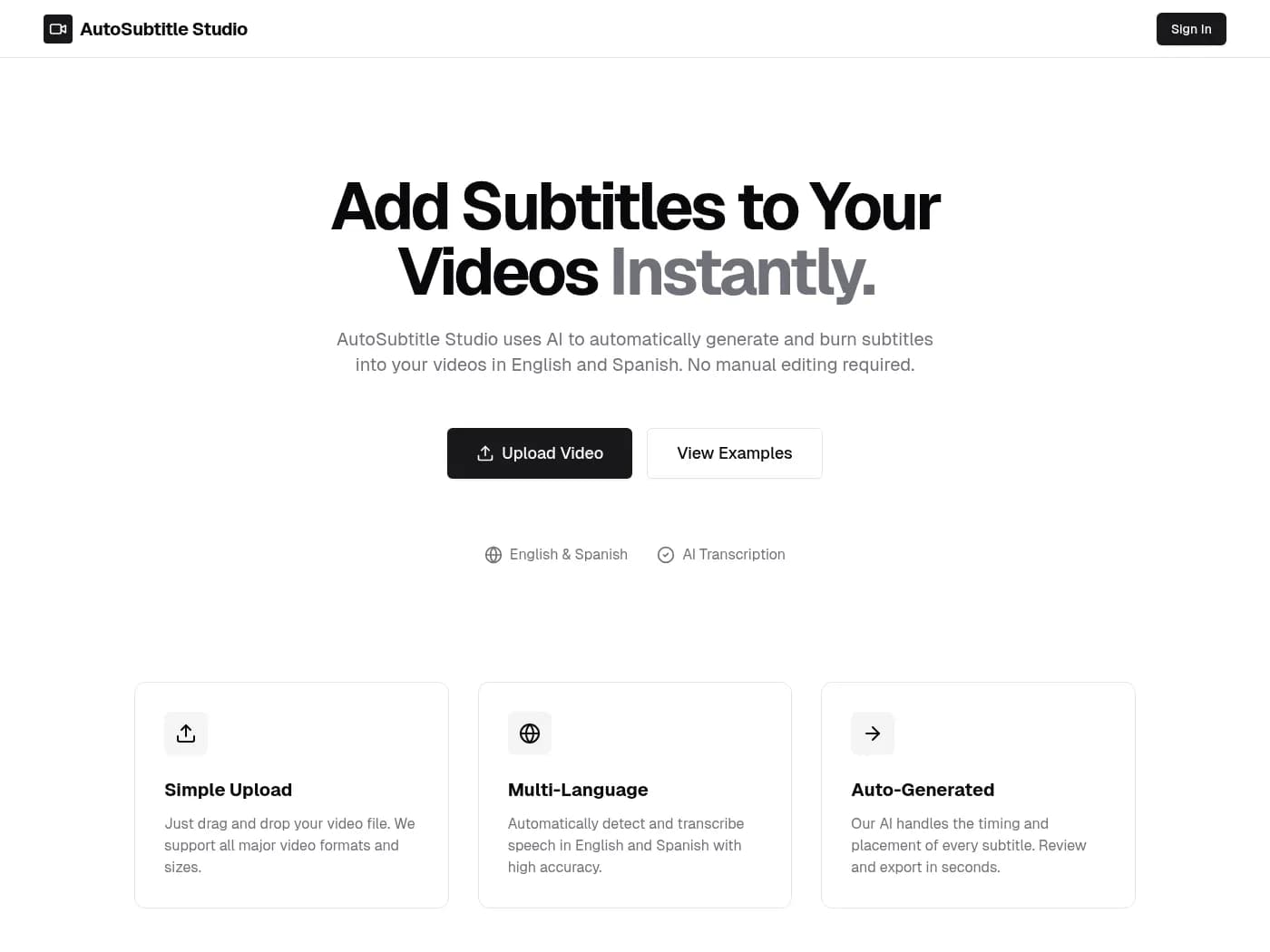 AutoSubtitle Studio