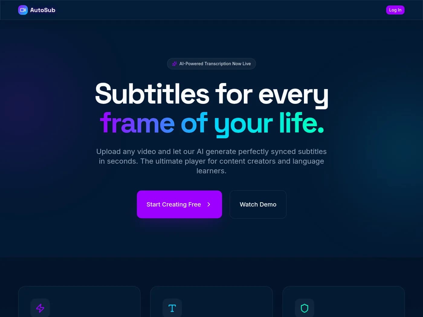 AutoSub Video Player