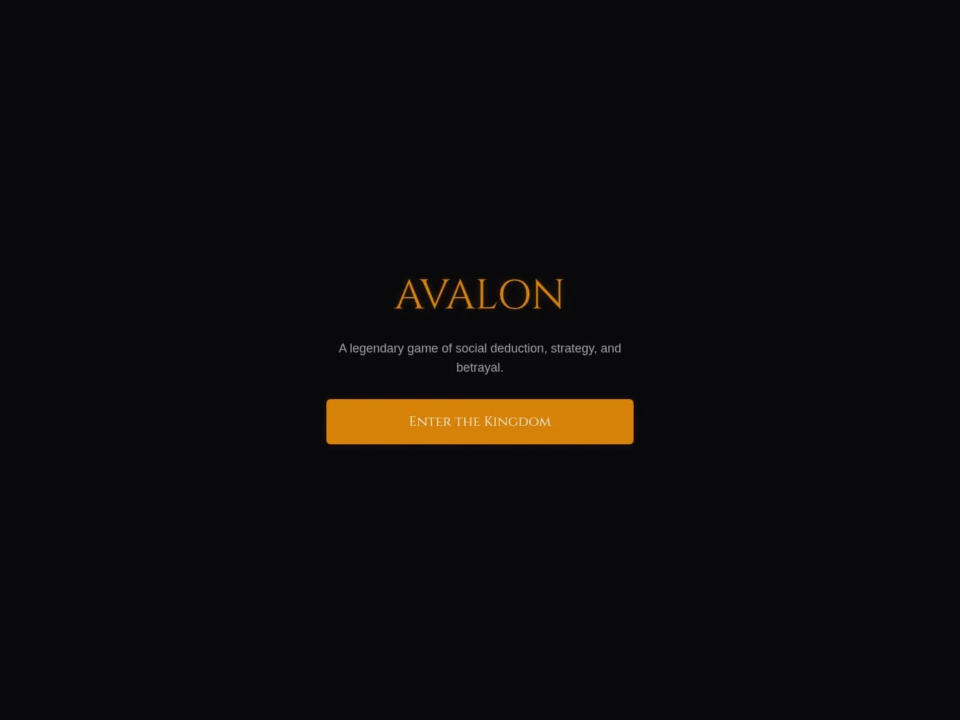 Avalon Strategy Web Game