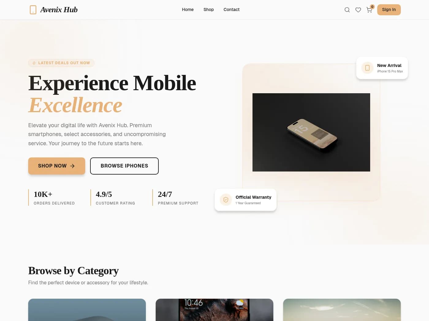 Avenix Hub E-Commerce