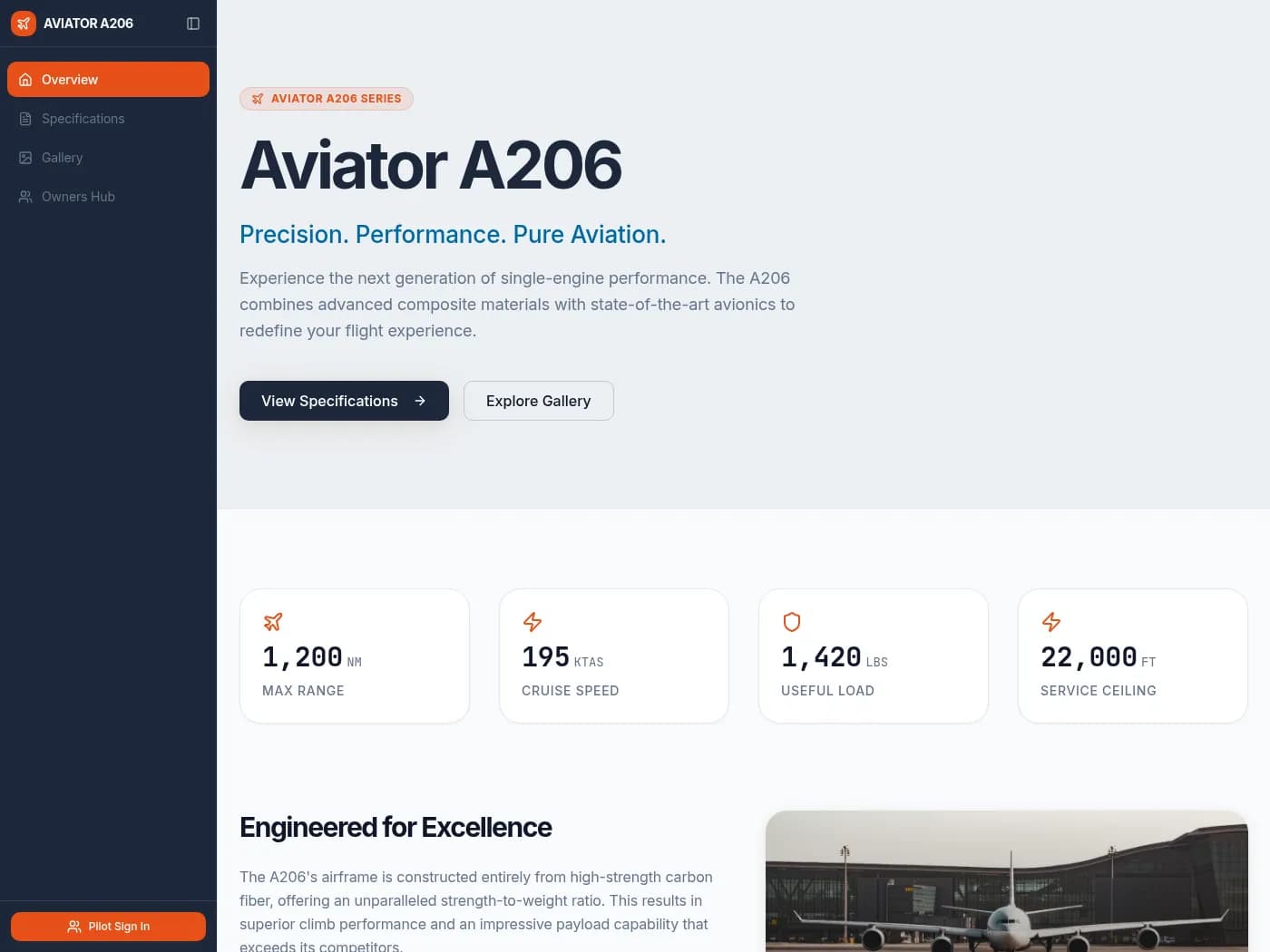 Aviator A206 Portal