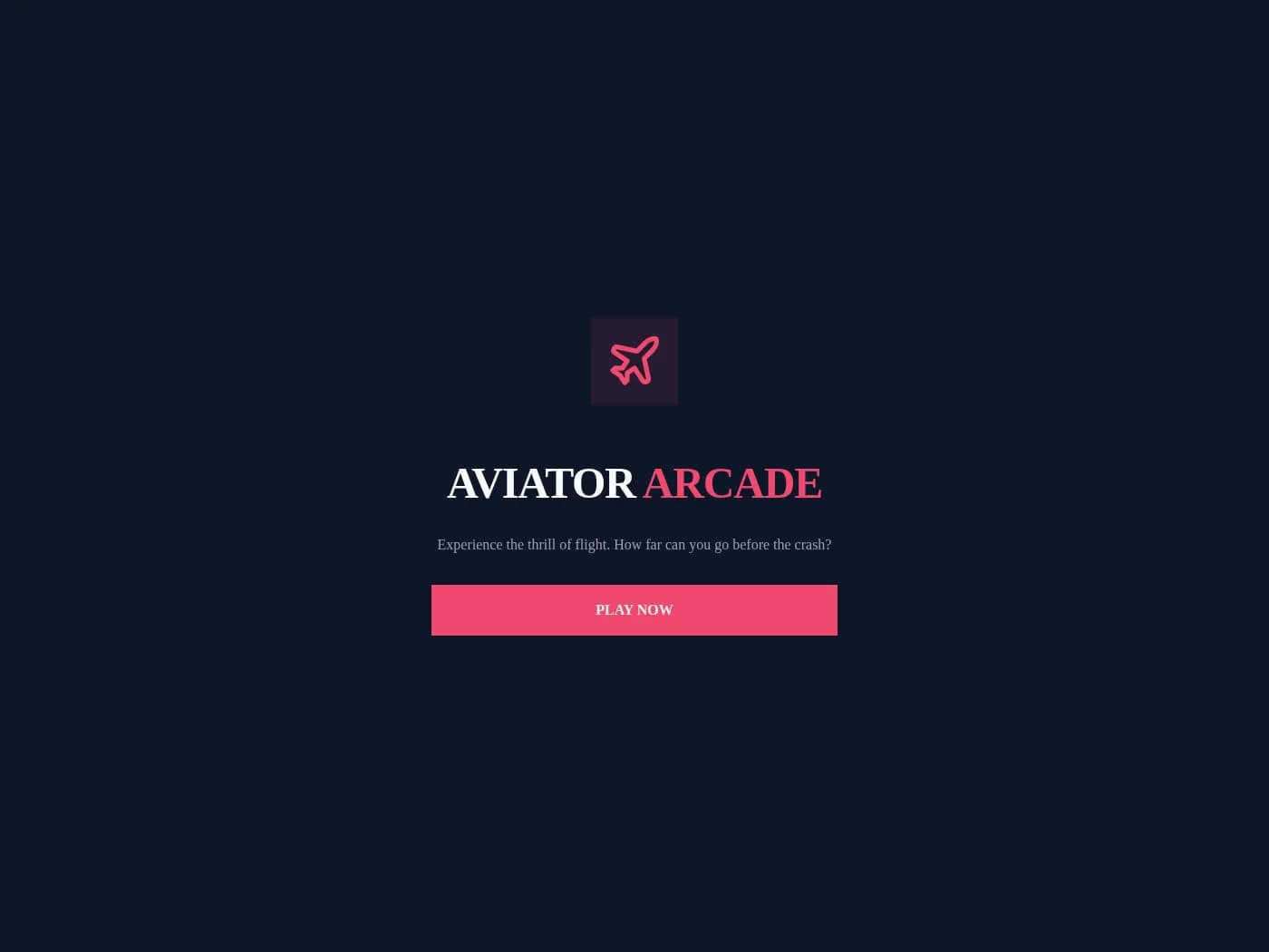 Aviator Arcade Game