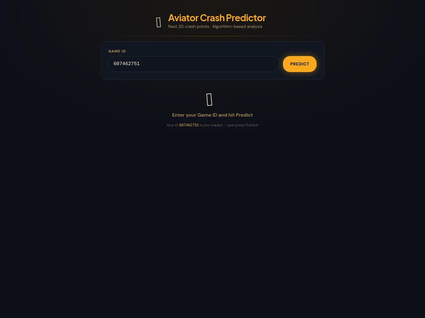 Aviator Crash Predictor