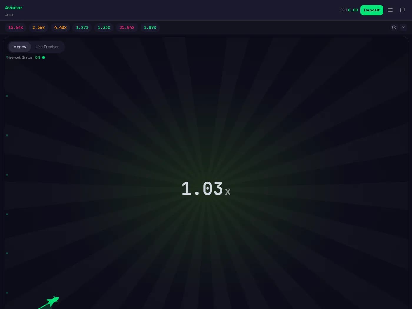 Aviator Crash UI