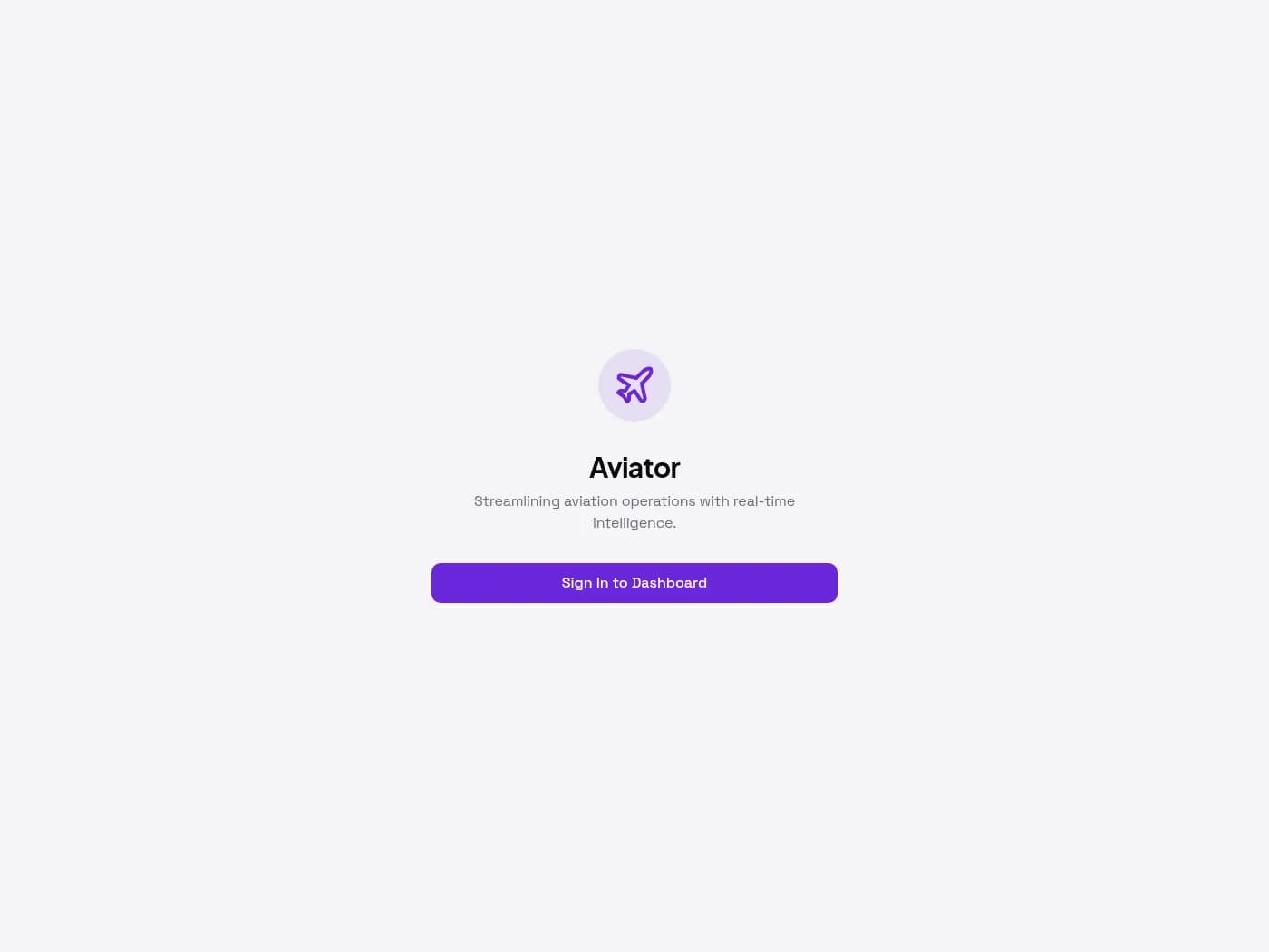 Aviator Dashboard