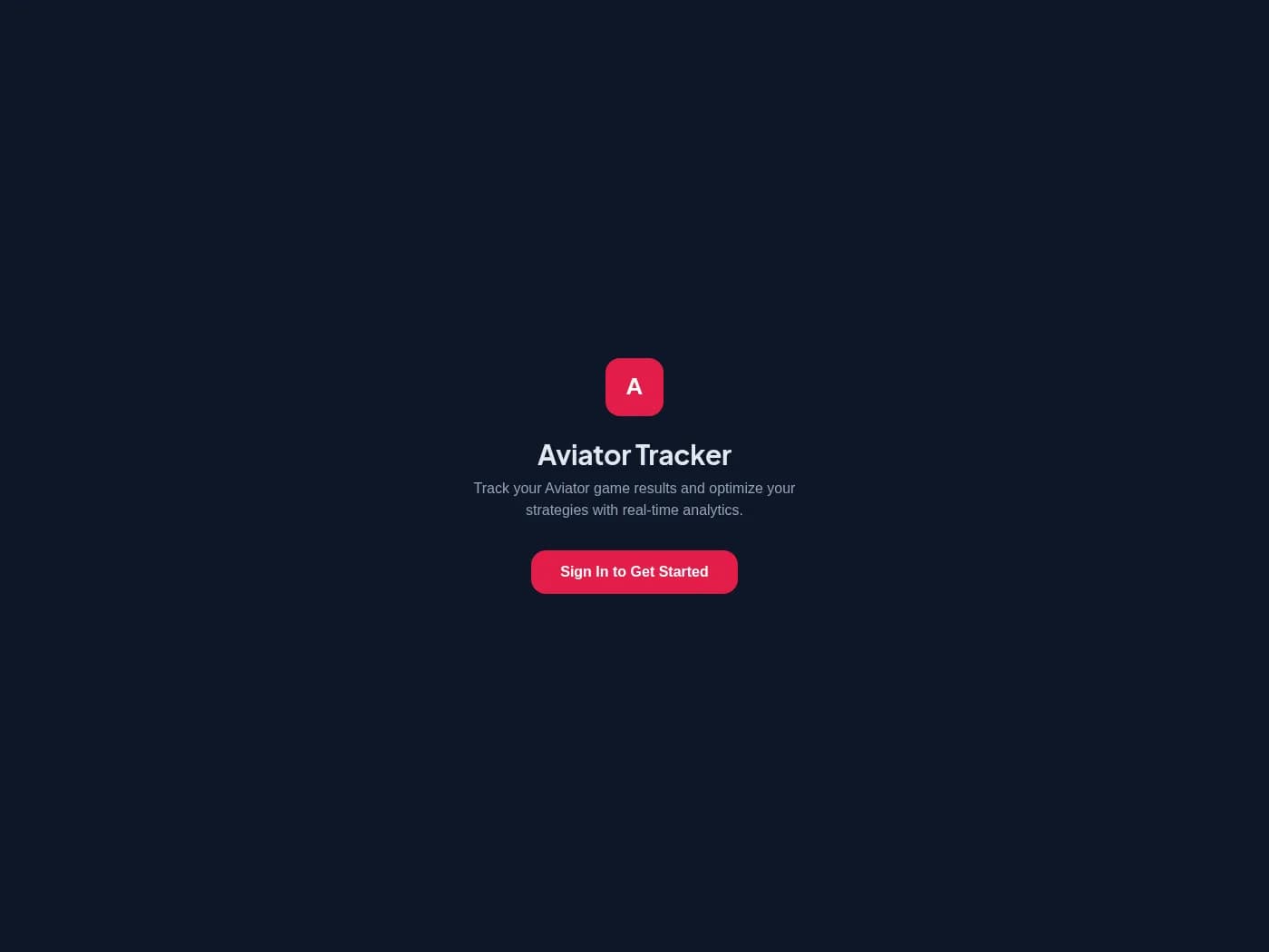 Aviator Game Tracker