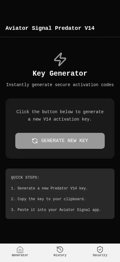 Aviator Signal KeyGen