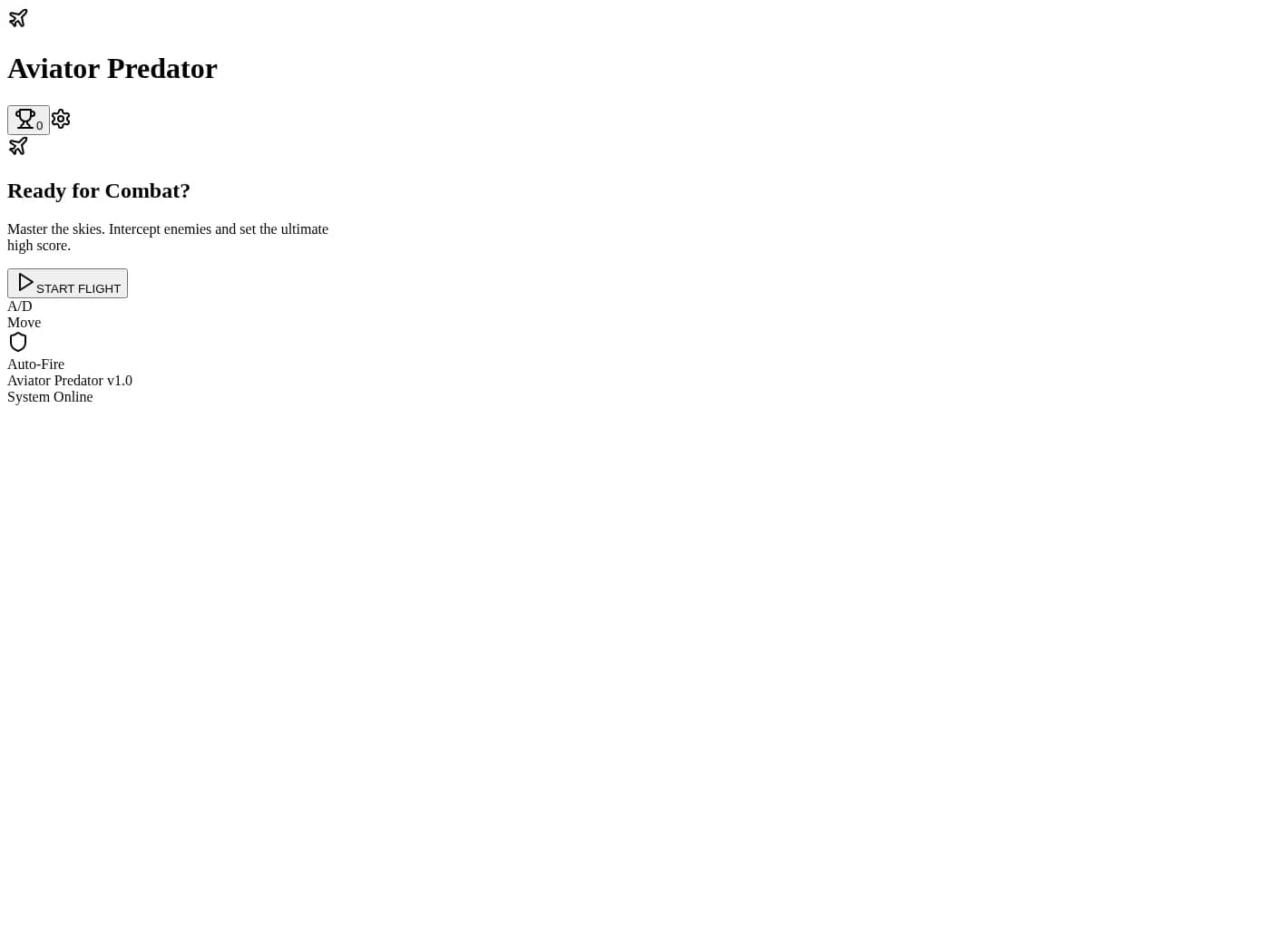 Aviator Predator Game