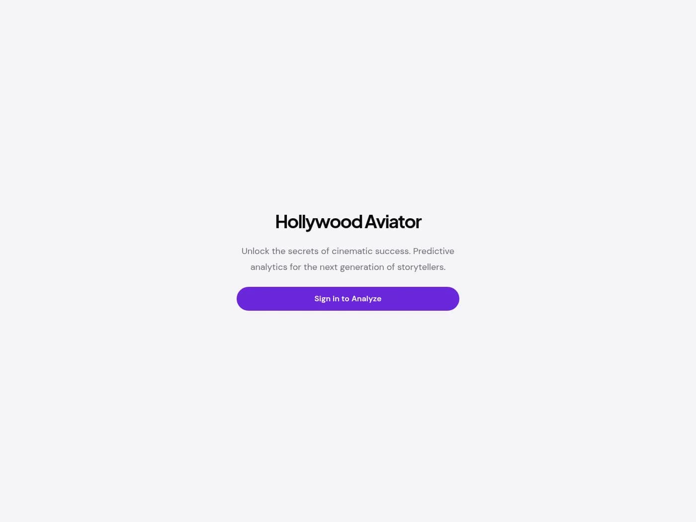 Hollywood Aviator Predictor