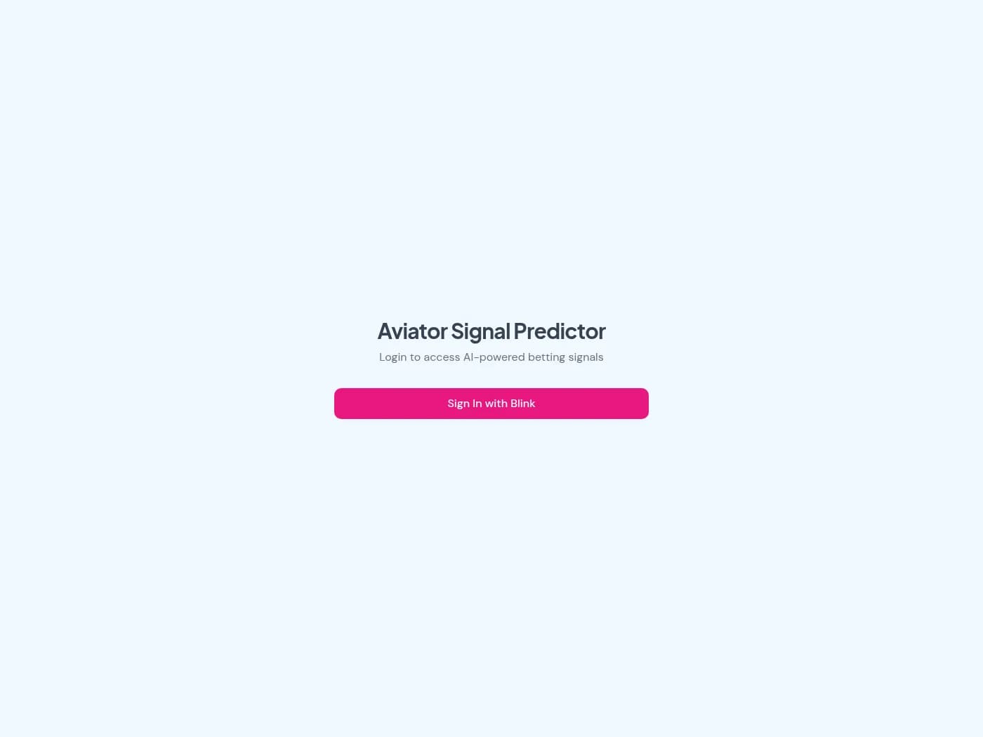 Aviator Signal Predictor