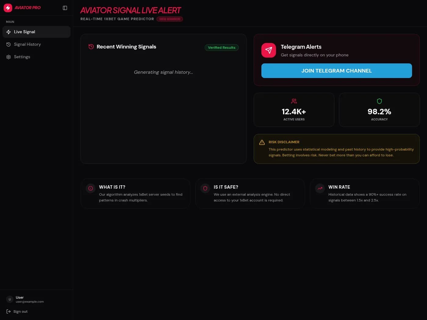 Aviator Signal Live Alert
