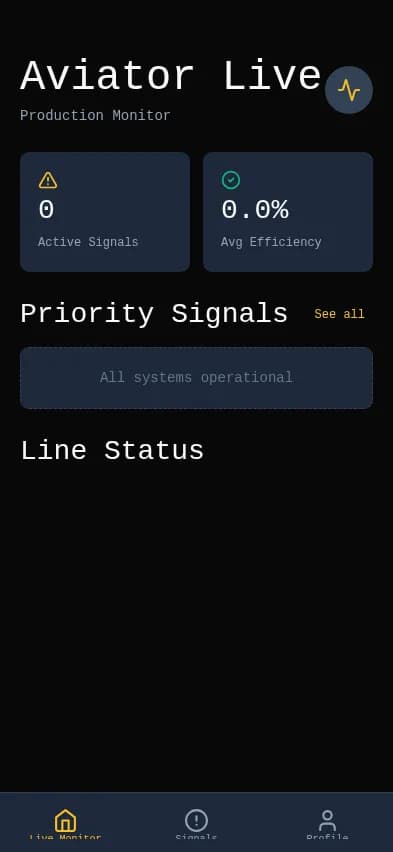 Aviator Production Signal