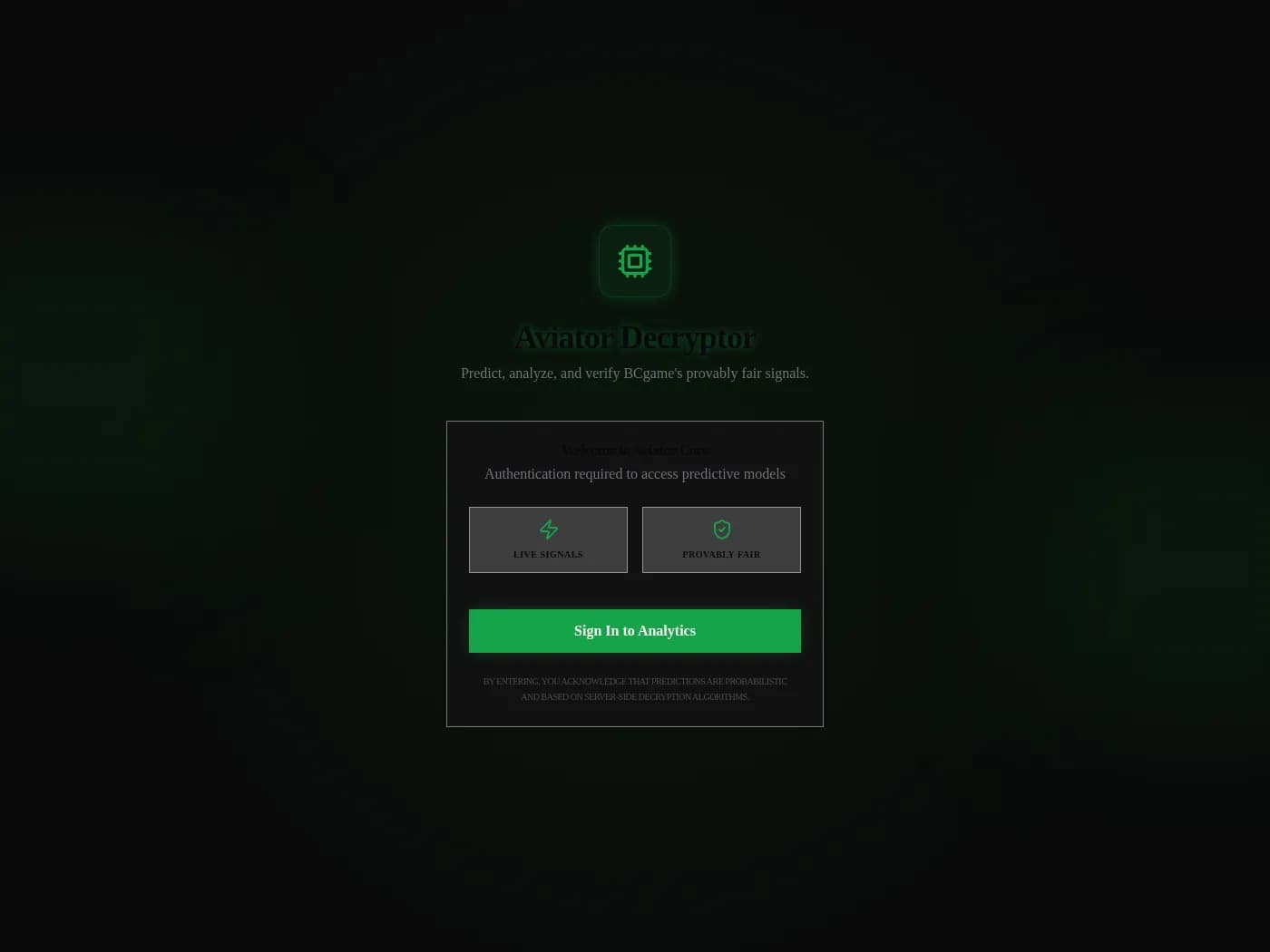 Aviator Signal Decryptor