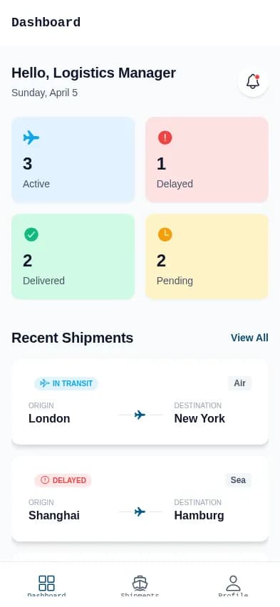 Avion Cargo Tracker