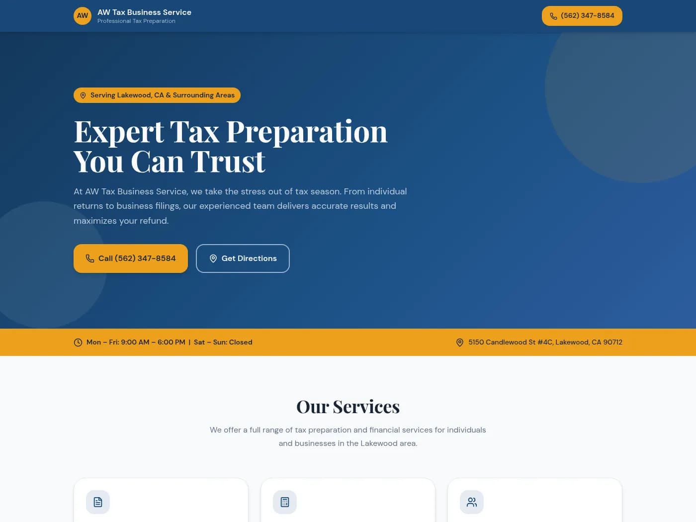 AW Tax Business Site