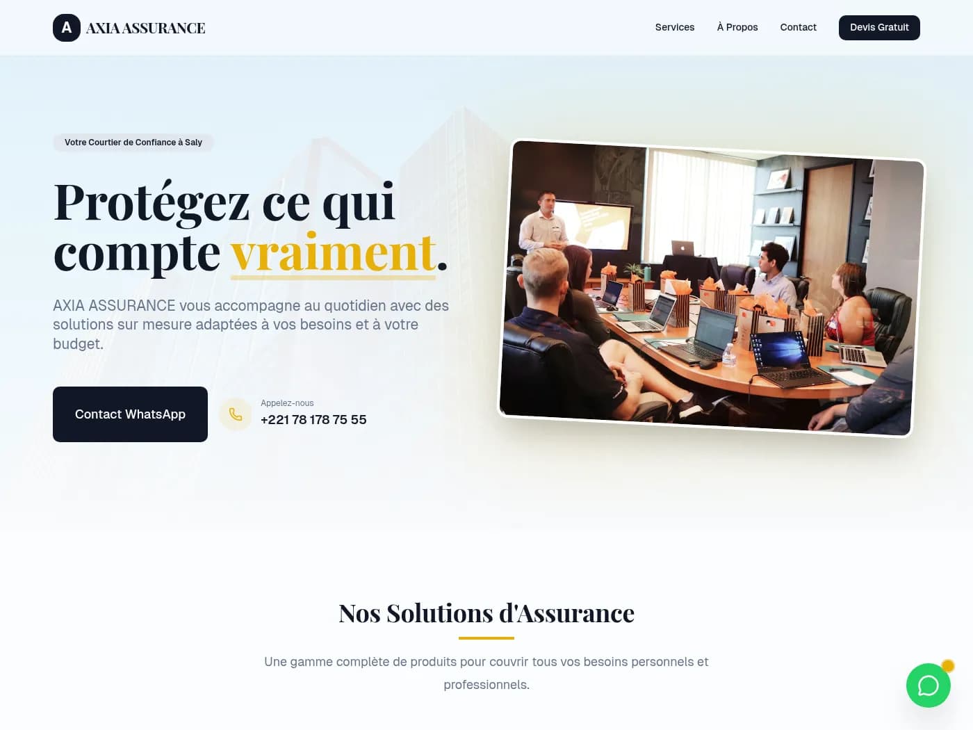 AXIA Assurance Vitrine