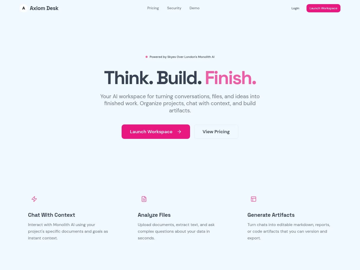 Axiom Desk AI Workspace