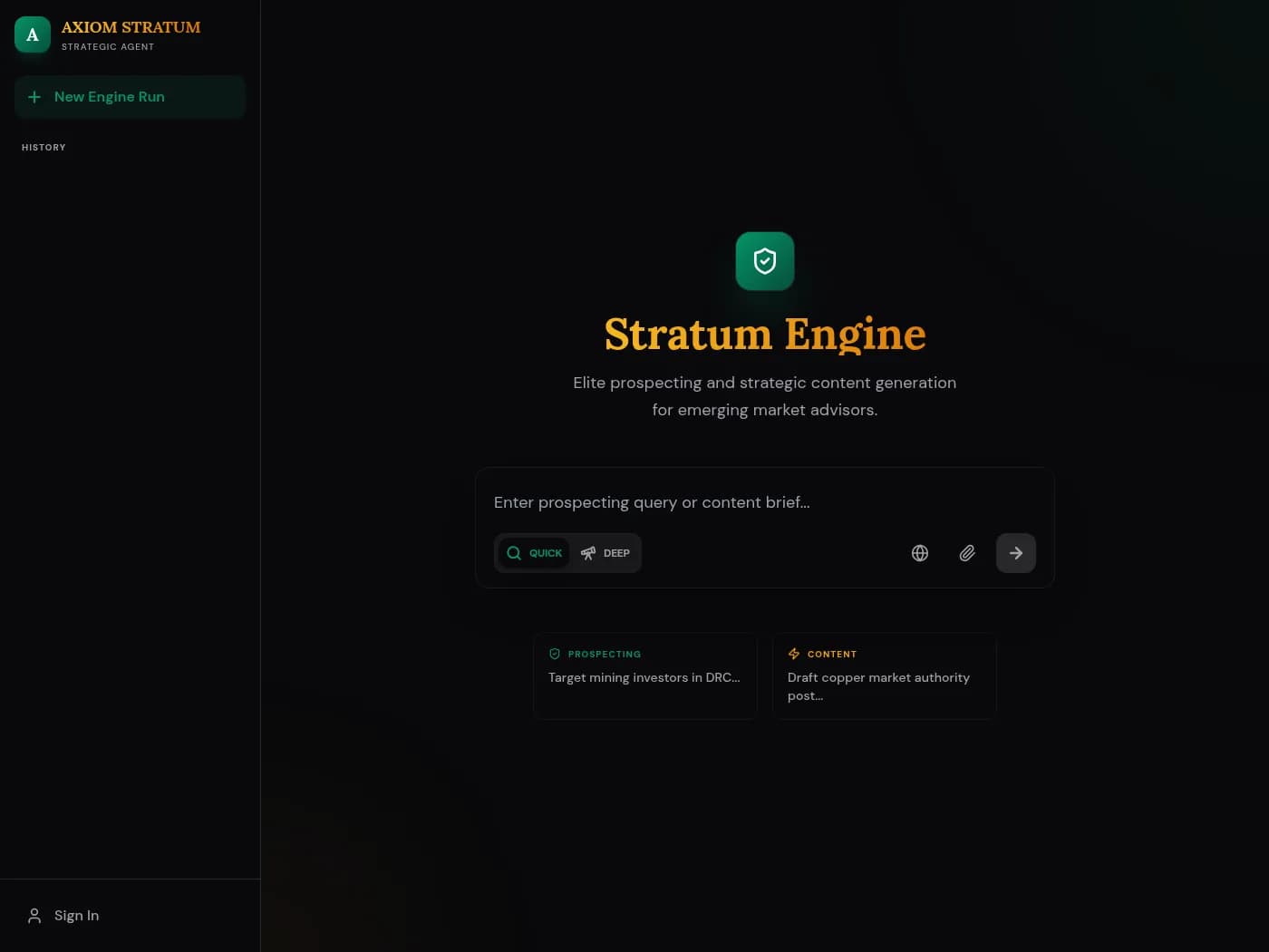 Axiom Stratum AI Agent