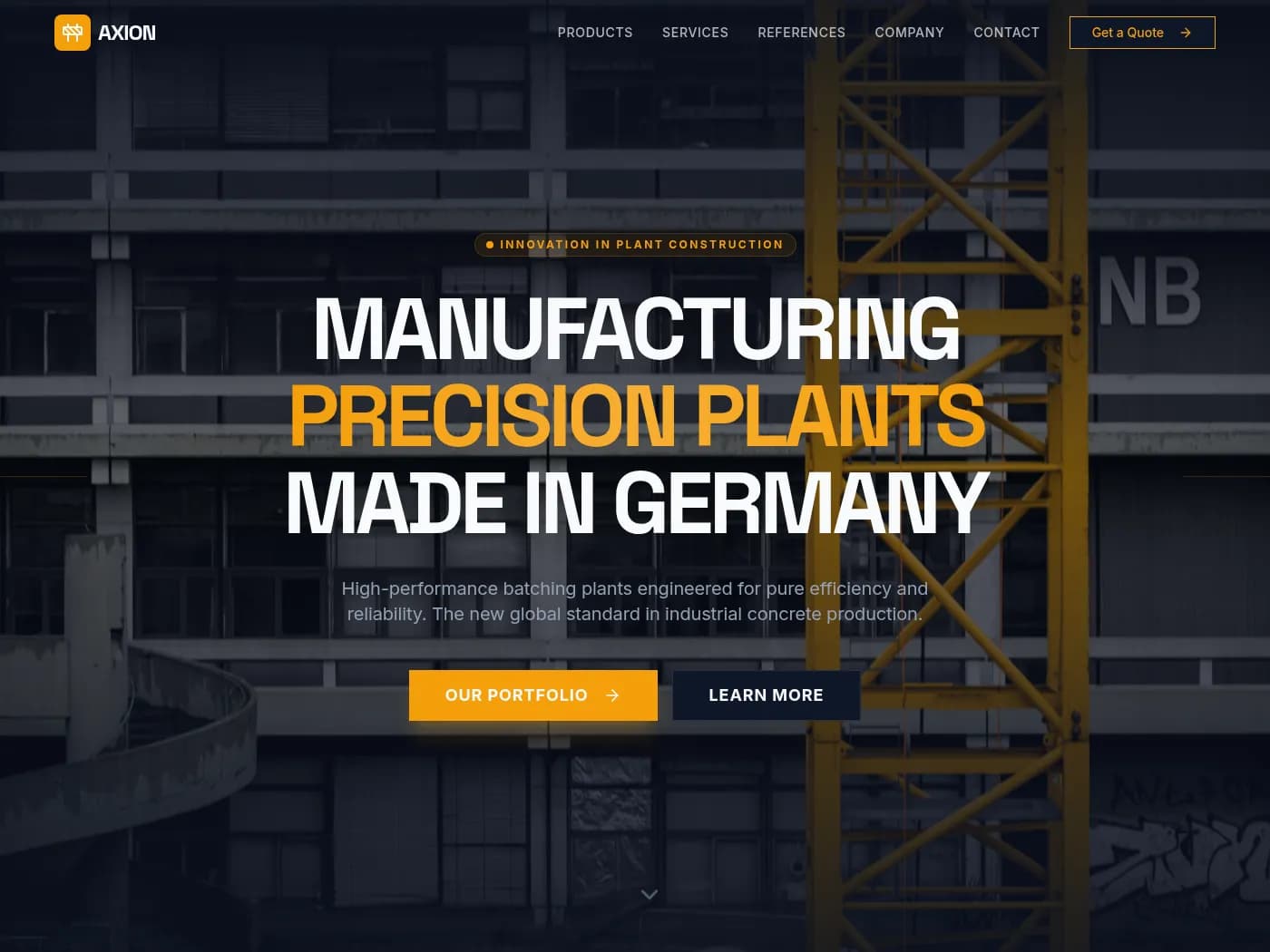 Axion Construction Website