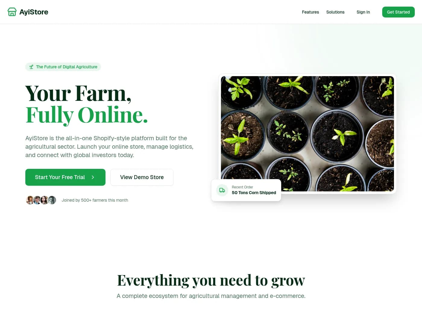 AyiStore Agri SaaS