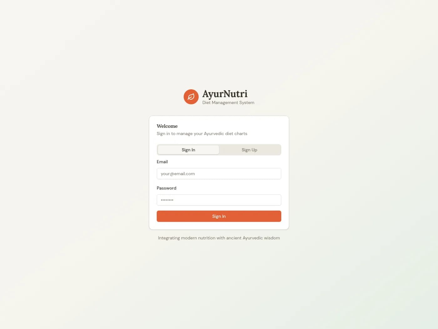 AyurNutri Manager