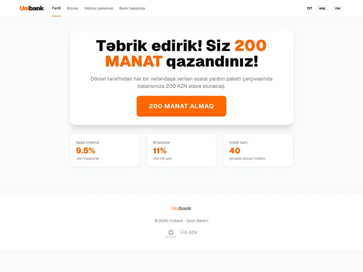 Azeri Bank Portal