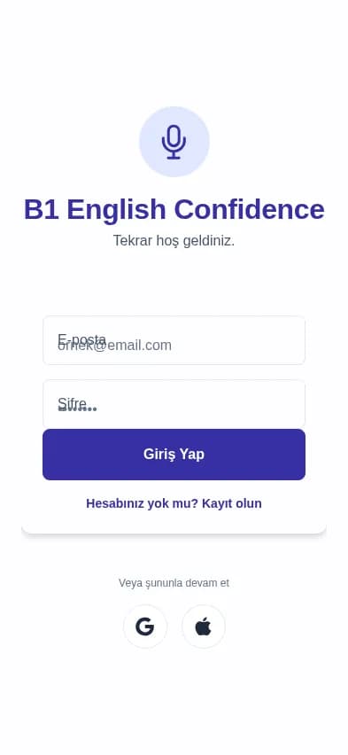 B1 English Confidence App
