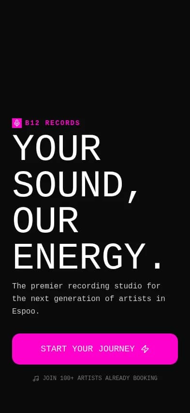 B12 Studio Booker